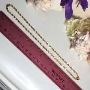 Jewelry | 16 Gold Toned Rope Chain Necklace | Poshmark